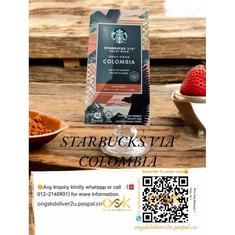 STARBUCKS VIA COLOMBIA 12STICKS | Shopee Malaysia