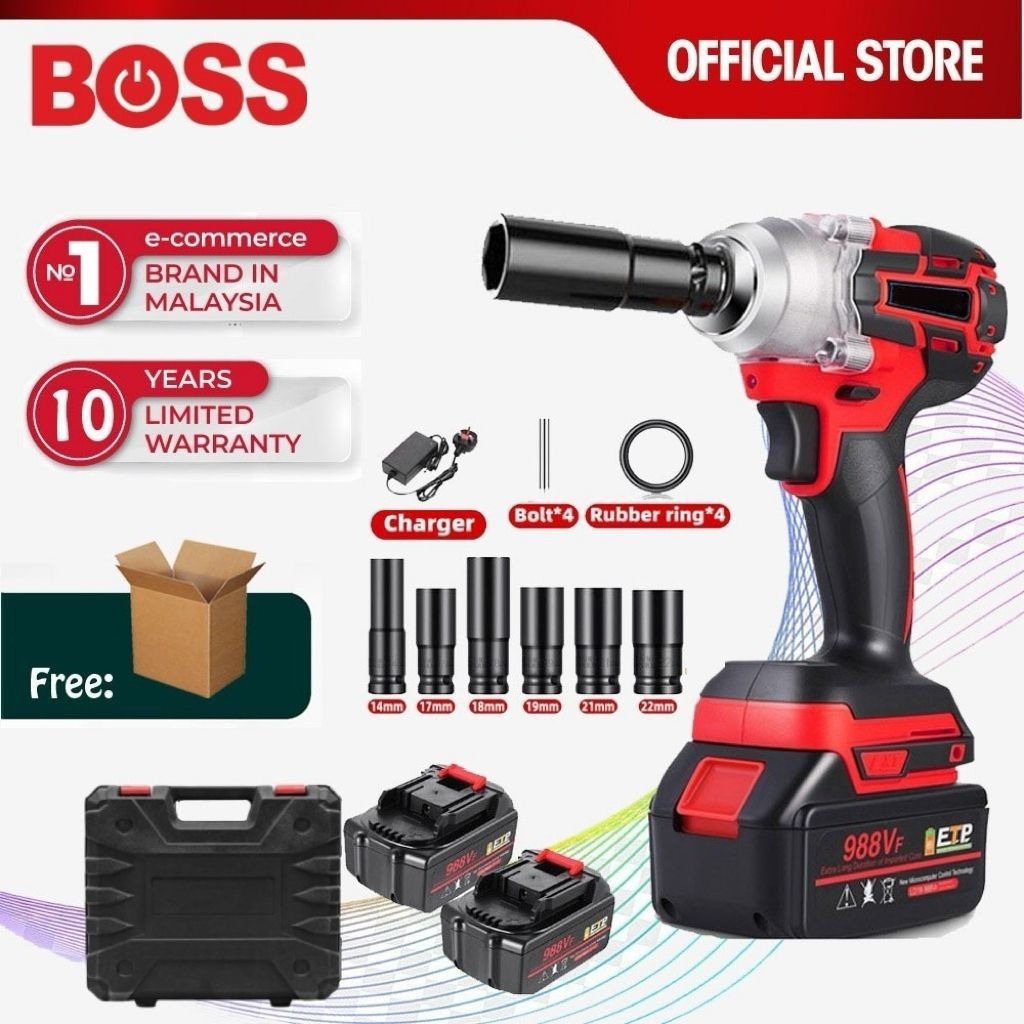 READYSTOCK PROMO BOSS 3890VFCordless Electric Impact Wrench 1/2 Inch ...