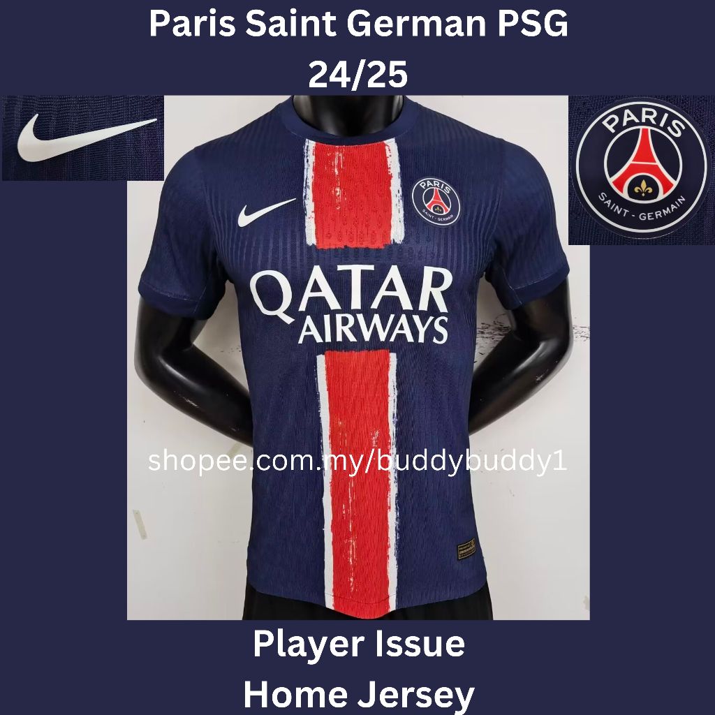 (Free Shipping Player Issue) Paris Saint German PSG Home 24/25 **Local ...