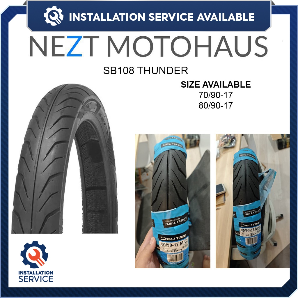 [Installation Available] DELI SB108 TUBELESS TAYAR TYRE THUNDER 70/90 ...