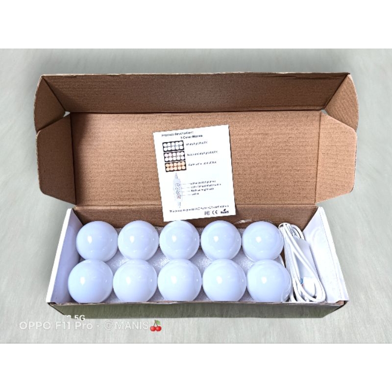 10 LED Bulb Hollywood Makeup Light / Bulbs Dimmable USB Plug / LED ...
