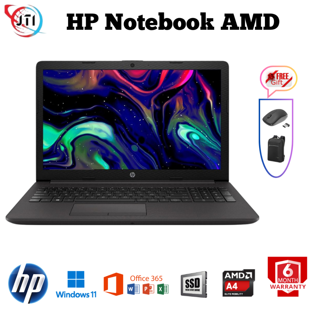 HP Notebook 15 Inch Laptop AMD A4-9125P | 8GB RAM / 256GB SSD ...