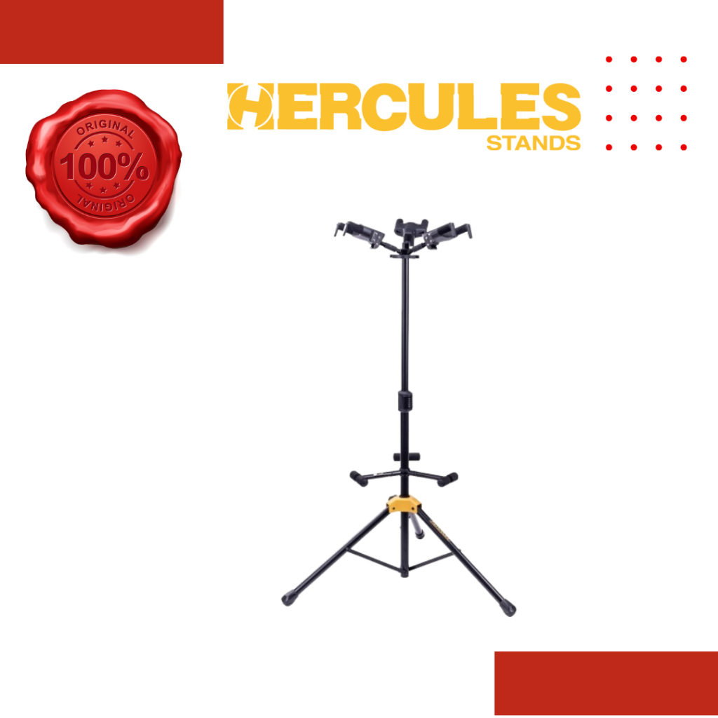Hercules GS432B PLUS Tri Guitar Stand with Auto Grip System and Foldable Yoke | Shopee Malaysia
