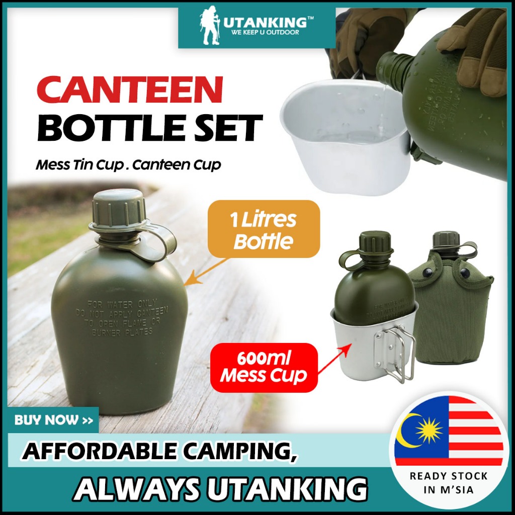 UtanKing™ Botol Air Alat Masak Camping Canteen Kit Hiking Bottle Water ...