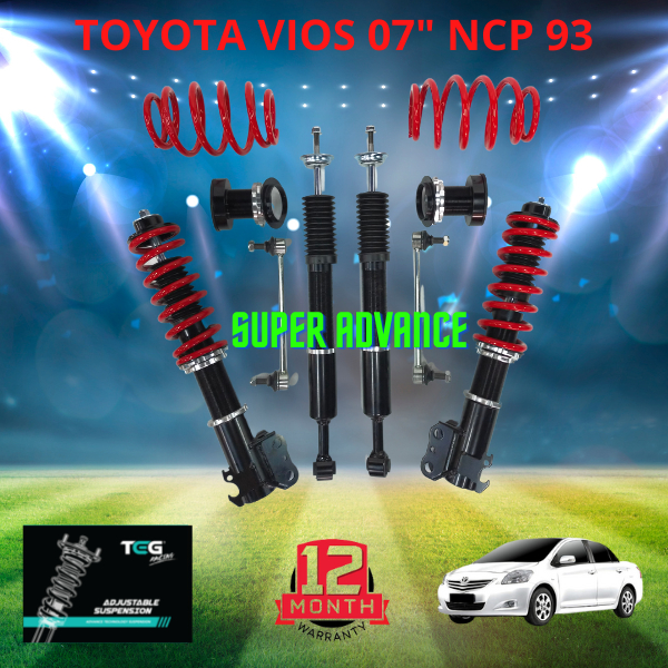 Toyota Vios 08" NCP93 TEG RACING Adjustable Suspension Hi Low Body ...