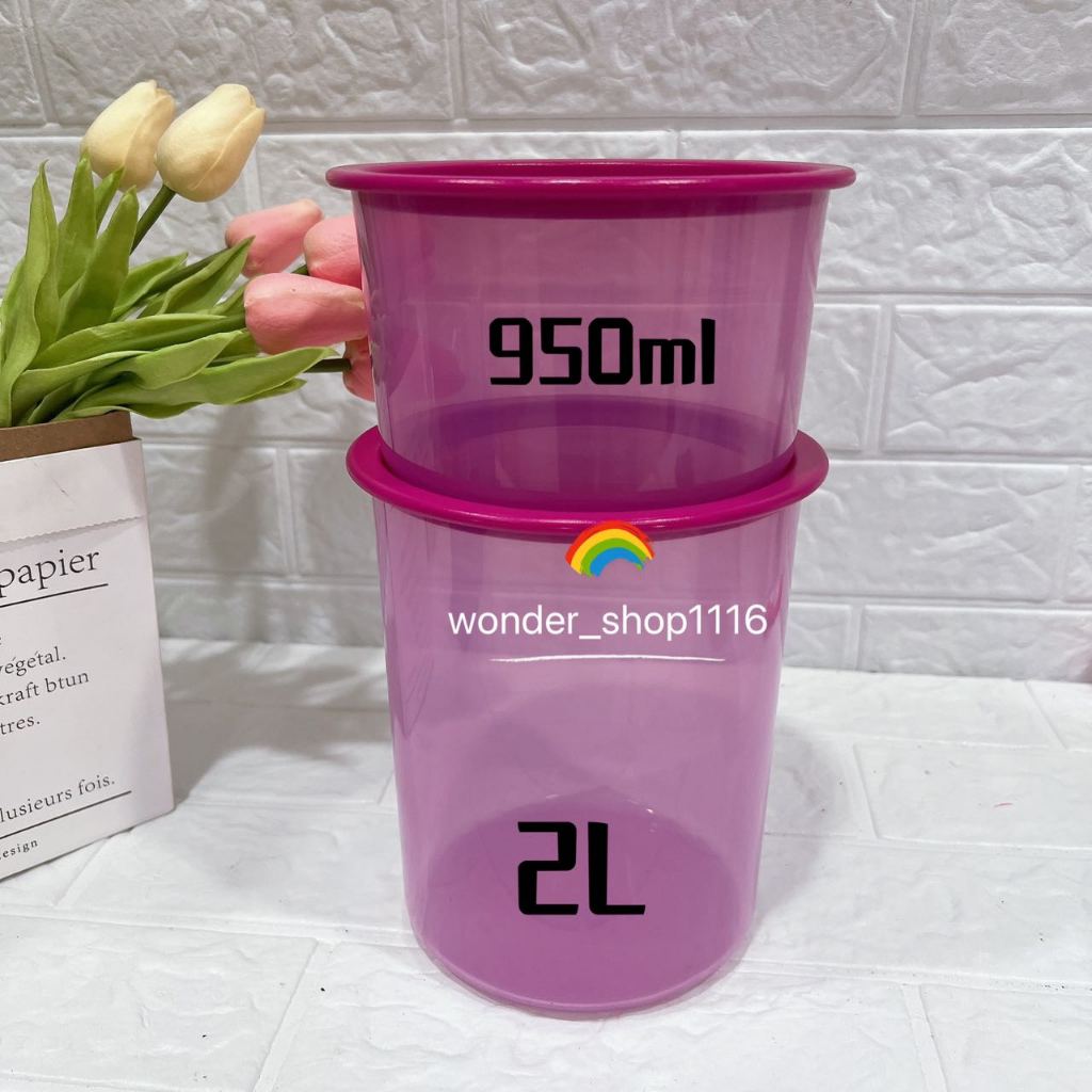 Tupperware One Touch Topper Small 950ml / One Touch Canister Small 2L | Shopee Malaysia