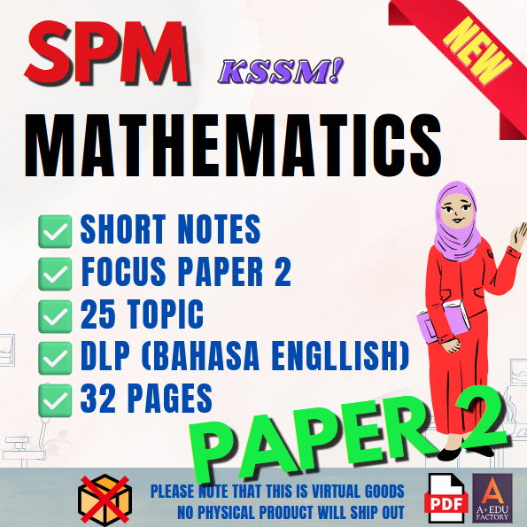[📚PDF] DLP PAPER 2 SHORT NOTE FOR MATHEMATICS [SPM] A+ NOTES KSSM ...
