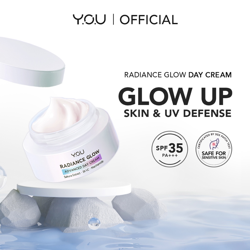 YOU Radiance Glow Advanced Day Cream 30g SPF35+ PA+++ Sakura Extract ...