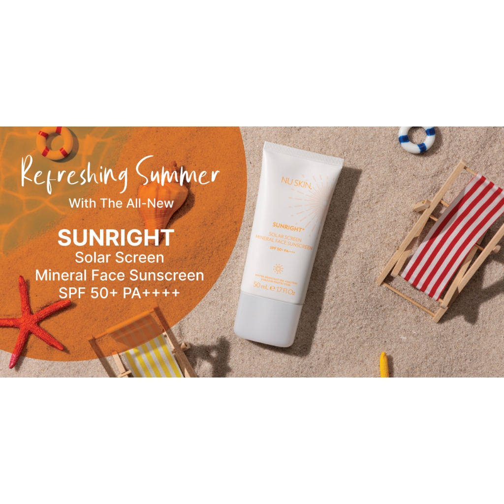 NEW Nu Skin NuSkin Sunright Solar Screen Mineral Face Sunscreen SPF 50+ PA++++ 50ML (Ready Stock ...