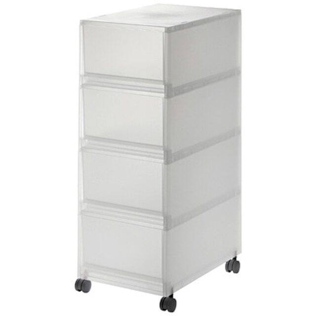 MUJI PP Storage Case With Caster / Deep / 4 Drawers | Shopee Malaysia