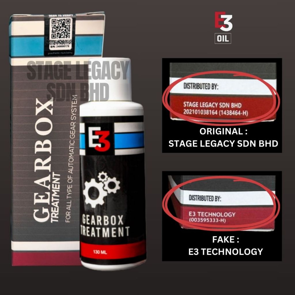 E3 Oil Gearbox Oil Treatment/ Penyelesaian Masalah Gearbox Kereta | Shopee Malaysia