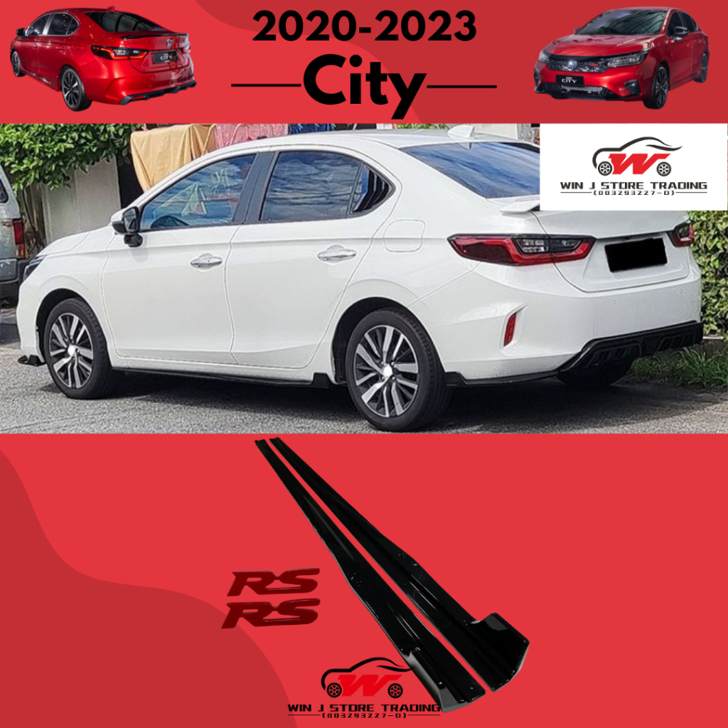 Honda City Gn2/Gn5 2020-2023 Glossy Black RS V2 Type Side Diffuser Lips ...