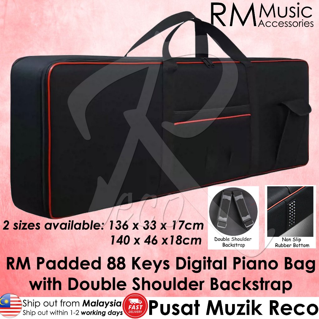 RM 88 Keys Padded Digital Piano Keyboard Bag Double Shoulder Back Strap ...
