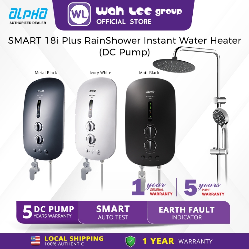 ALPHA - SMART 18 i Plus Rain Shower Instant Water Heater (DC Pump) WAH LEE STORE | Shopee Malaysia