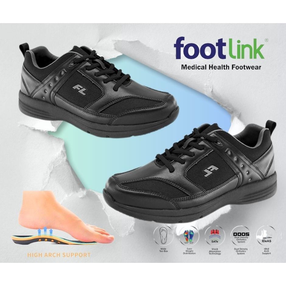 (BEST SELLER)Footlink Medical Health Shoe / MJ 633 / KASUT SUKAN UNISex ...