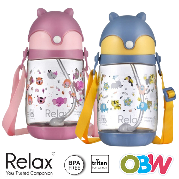 Relax 350ml Tritan Kids Water Bottle | 儿童水瓶 | Botol Air Kanak-kanak | Kids Straw Bottle | Shopee ...