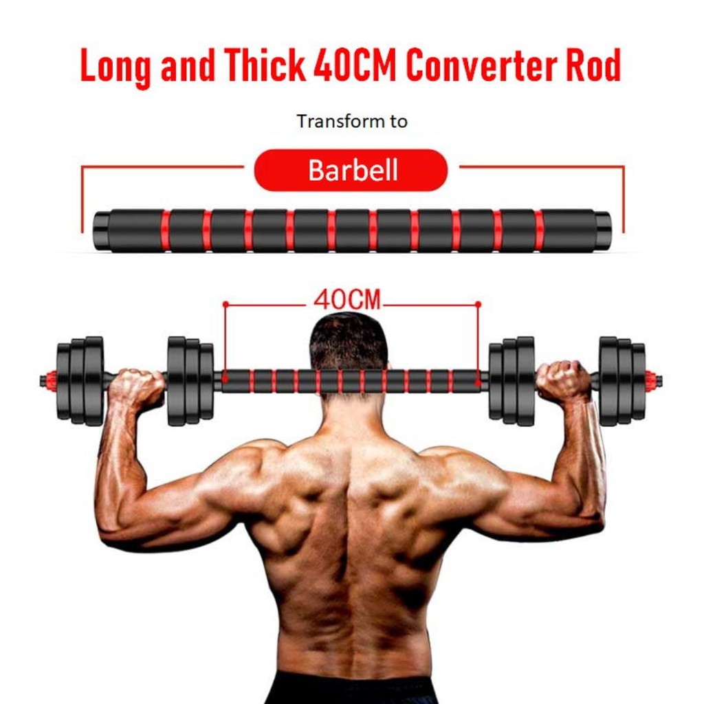 (20KG READY STOCK) Dumbbell Set & Adjustable Barbell Converter Weight ...