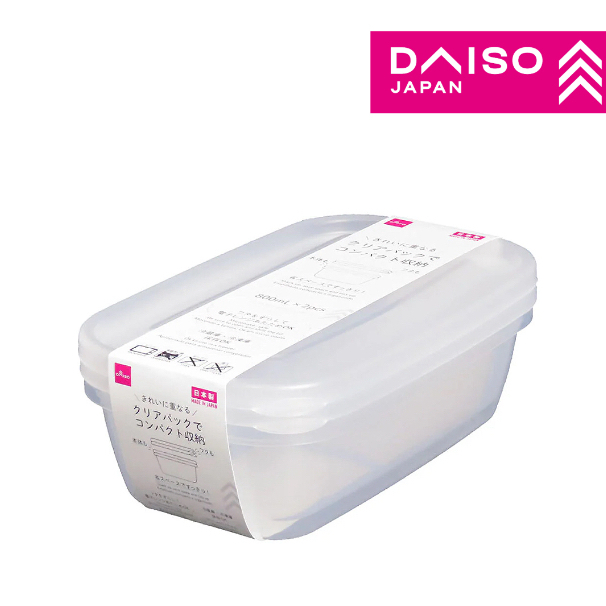 DAISO Food Storage Container (800ml x 2Pcs) | Shopee Malaysia