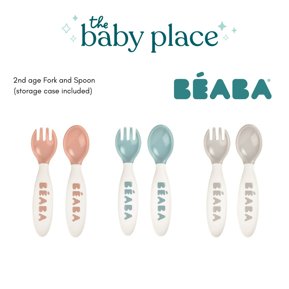 Beaba 2nd Age Training Fork & Spoon (with case) | Shopee Malaysia