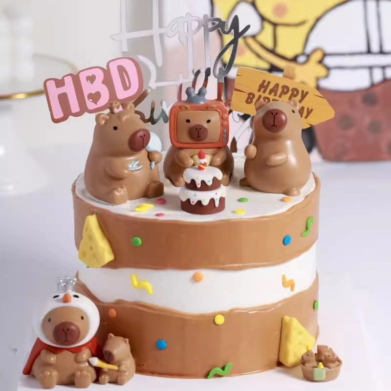 Ready Stock Big PVC Capybara Cake Toppers Cake Decoration | Shopee Malaysia