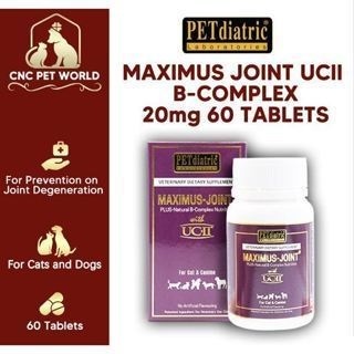 Ready Stock PETdiatric Maximus Joint UCII B Complex 20mg 60 Tablets (Petdiatric Maximus UC2 B ...