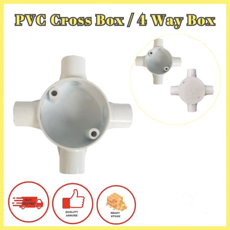 100pcs/50pcs/30pcs PVC Conduit Pipe 4Way Box Joint Cross Box 20MM ...