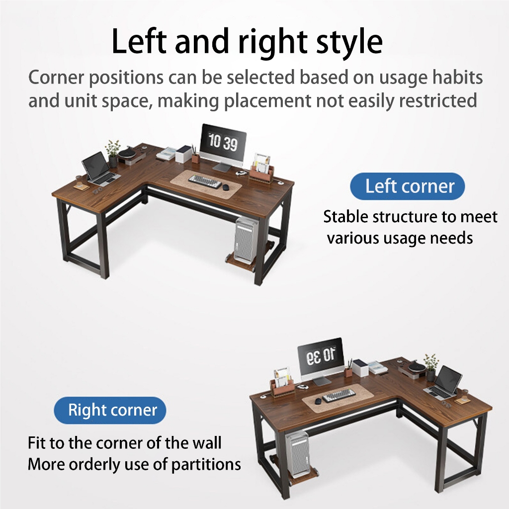 DO【L Shape】Office Table Computer Desk Workstation Study Writing Table ...