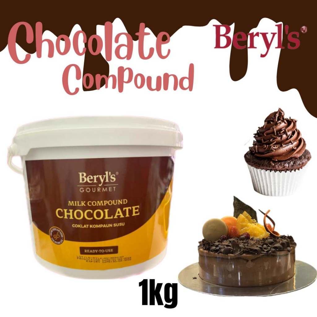 Beryls Chocolate Coklat Beryl Compound Milk Ready to Use 1kg | Shopee ...