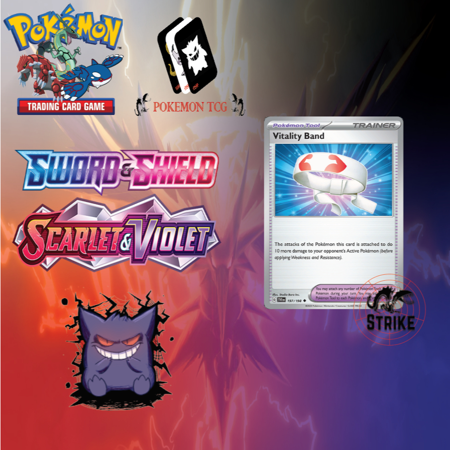 Pokemon Trainer Card - Vitality Band 197/198 Scarlet Violet SV01 ...