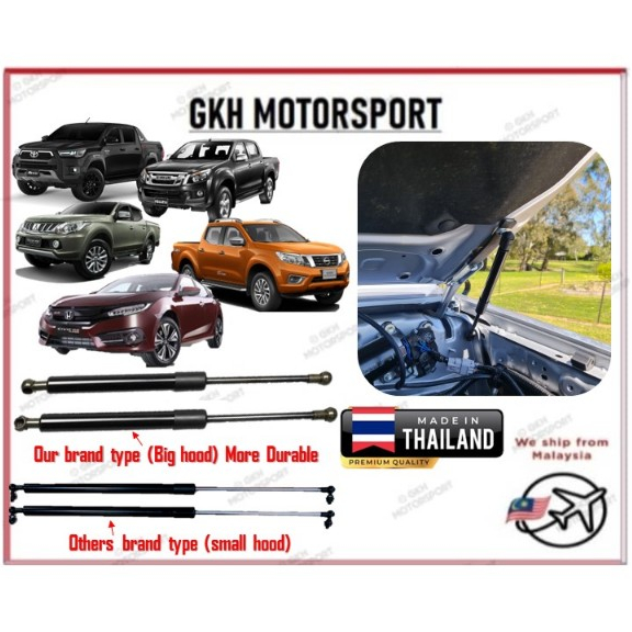 (Stock Clearance) JS PRO RACING Front Bonnet Damper Gas Lift Absorber Civic Revo Navara Triton ...