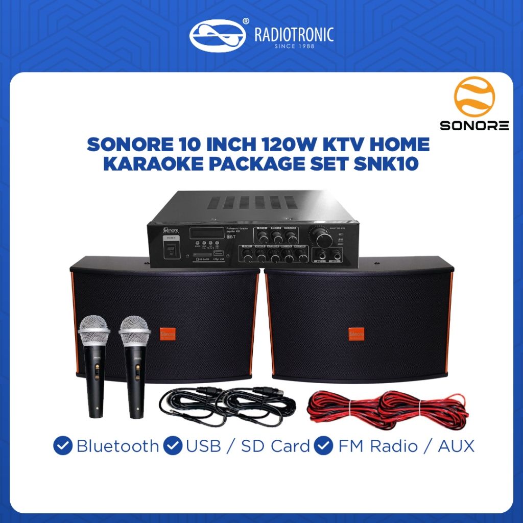 Sonore 10 Inch 120W KTV Home Karaoke Package Set SNK10 - Bluetooth, AUX, FM, USB, SD Card ...