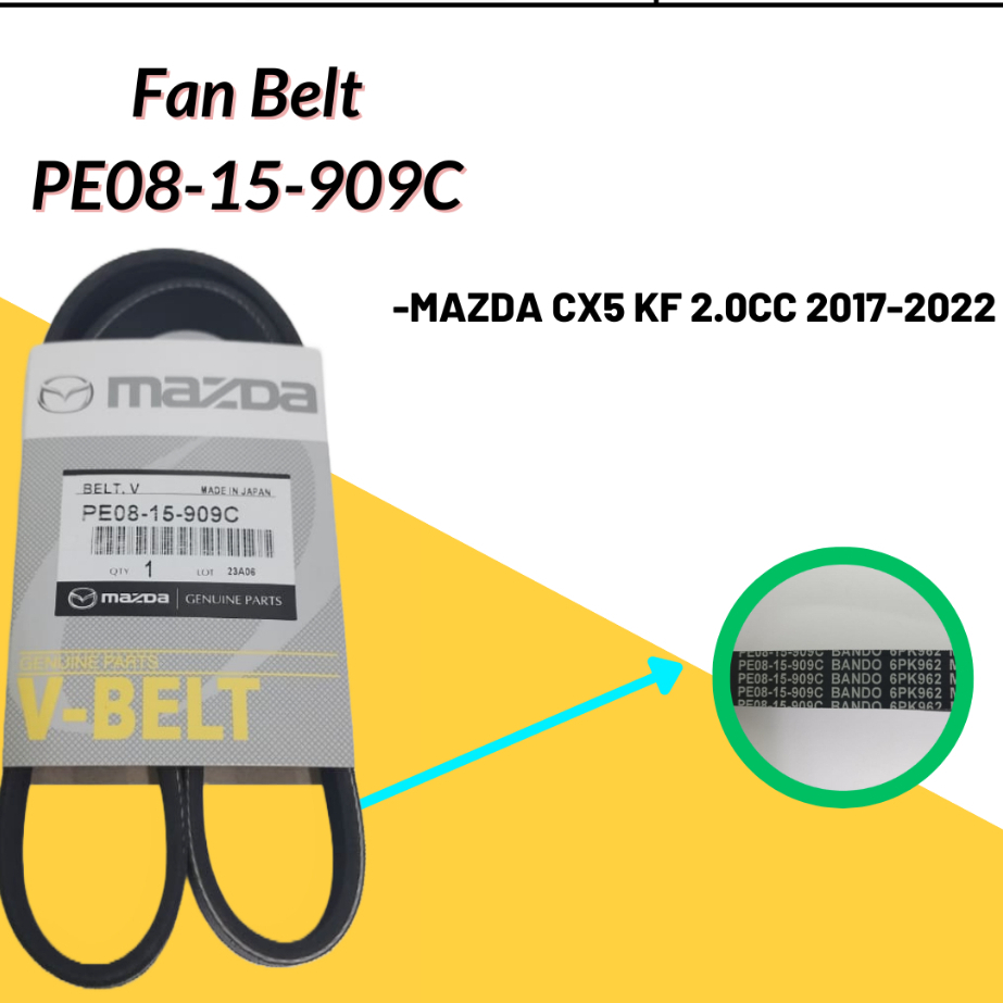 ORIGINAL MAZDA CX5 FAN BELT PE08-15-909C (6PK962) | Shopee Malaysia