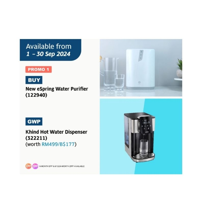‼️ Promo sept 2024 espring water purifier (free khind hot water ...