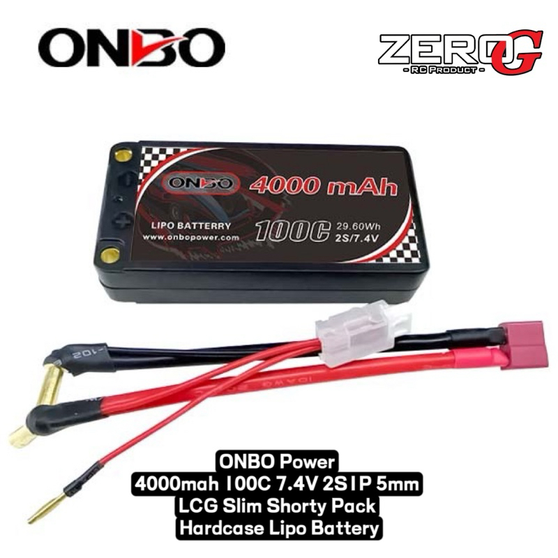 ONBO Onbopower LCG Slim Shorty Pack 4000mah 100C 7.4V 2S 5mm Hardcase ...