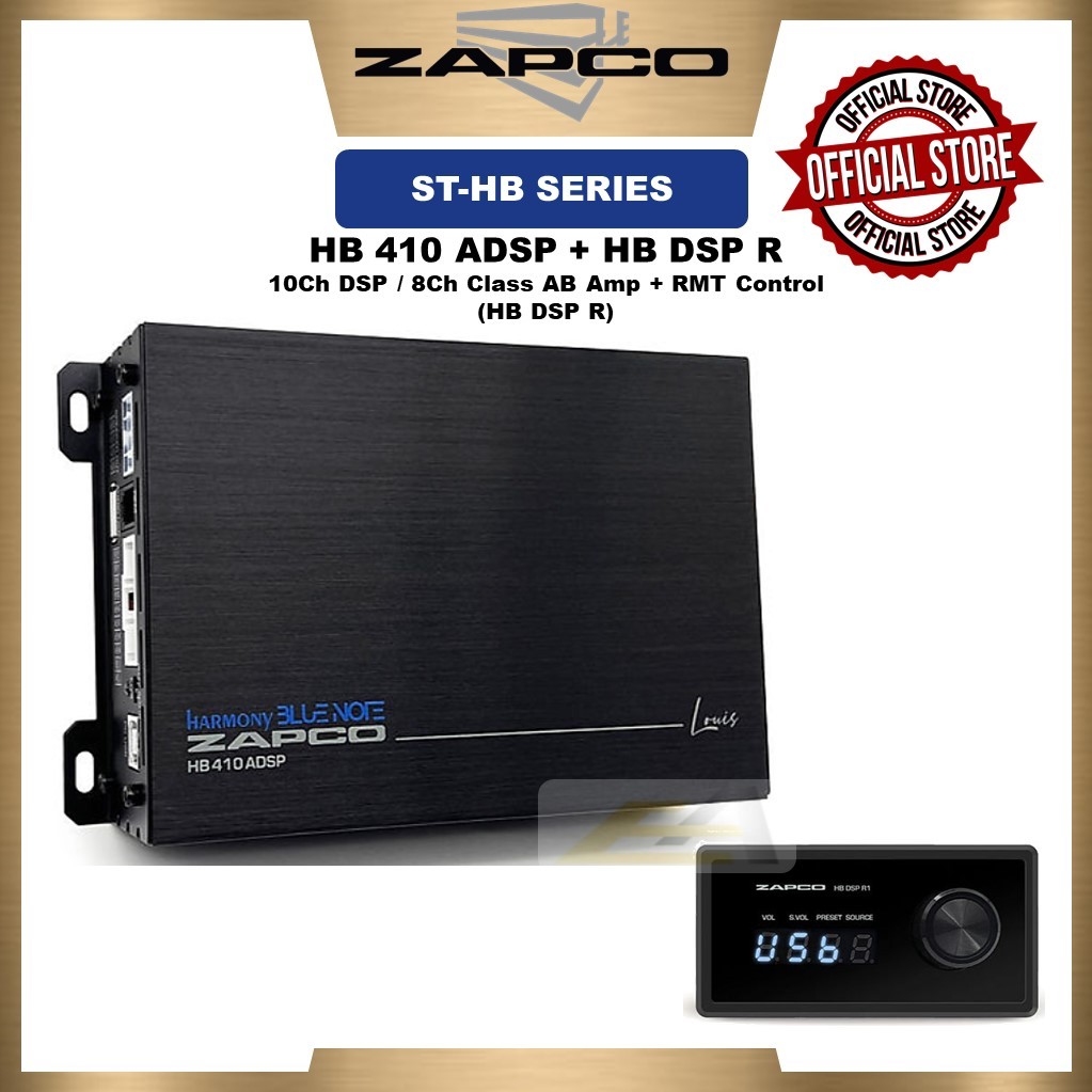 ZAPCO | Car Audio Integrated 10 Ch DSP / 8 Ch Amplifier | ST - HB ...