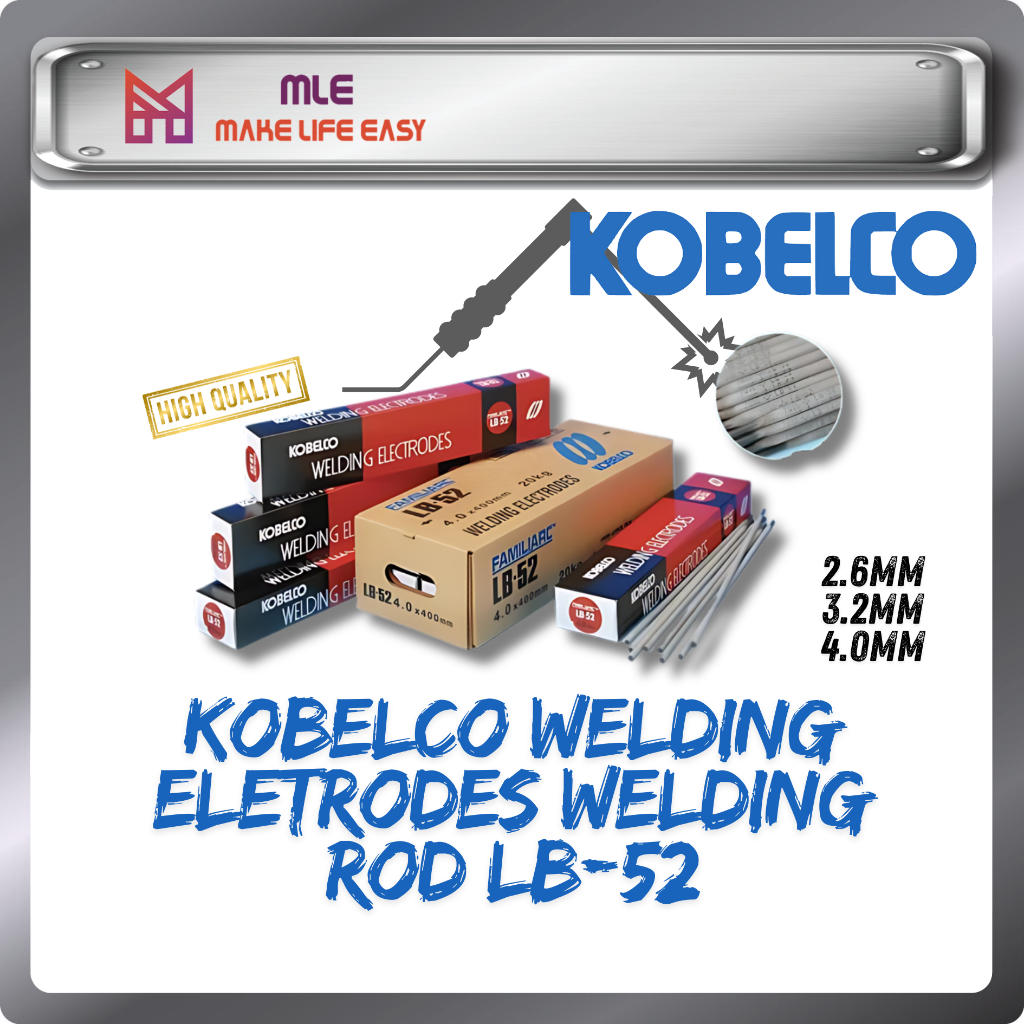 KOBELCO WELDING ELETRODES WELDING ROD LB-52 (1KG) 2.6/3.2/4.0mm ...