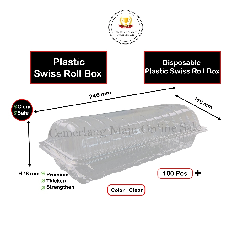 MTP CS-15 Plastic Swiss Roll Box,Disposable Plastic Swiss Roll Box ...