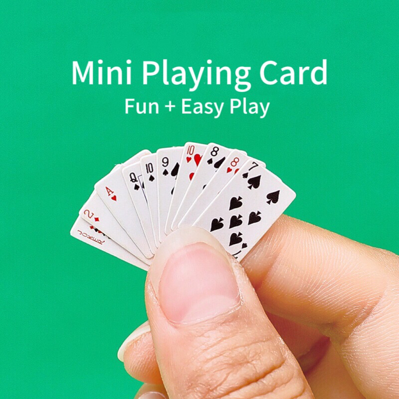 Super Mini Small Poker Game Full Set Playing Cards Fingernail Size ...