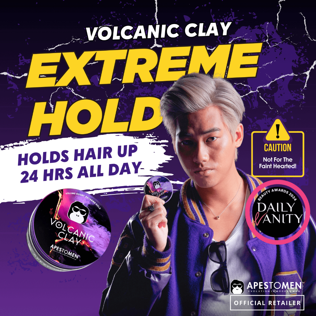 Apestomen Rambut Lelaki Volcanic Clay or Volcanic Ash Styling Powder or ...