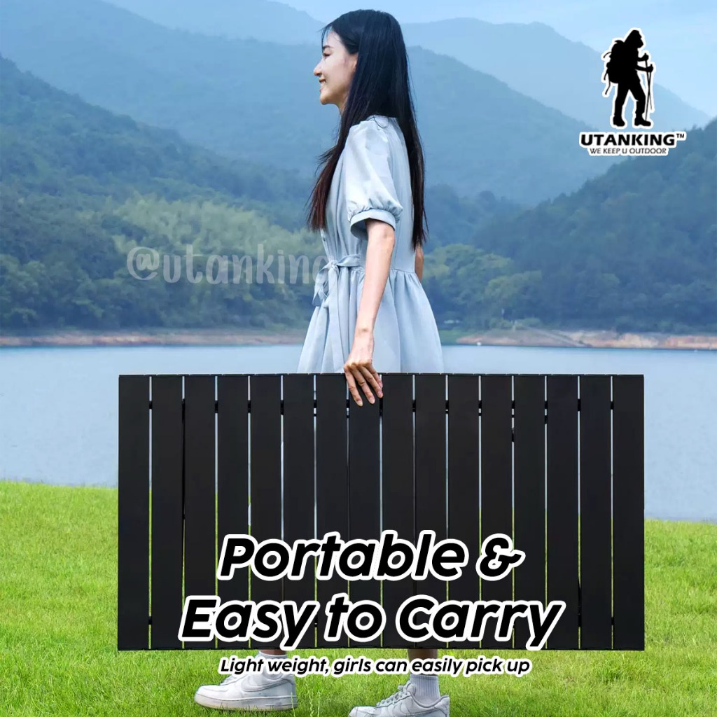 UtanKing™ Foldable Camping Table Egg Roll Meja Makan Outdoor Picnic BBQ ...