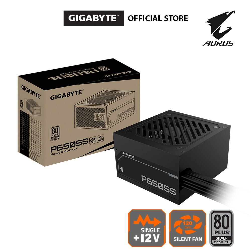 Gigabyte P650SS 80+ Silver Power Supply Unit 80 Plus Silver Certified ...