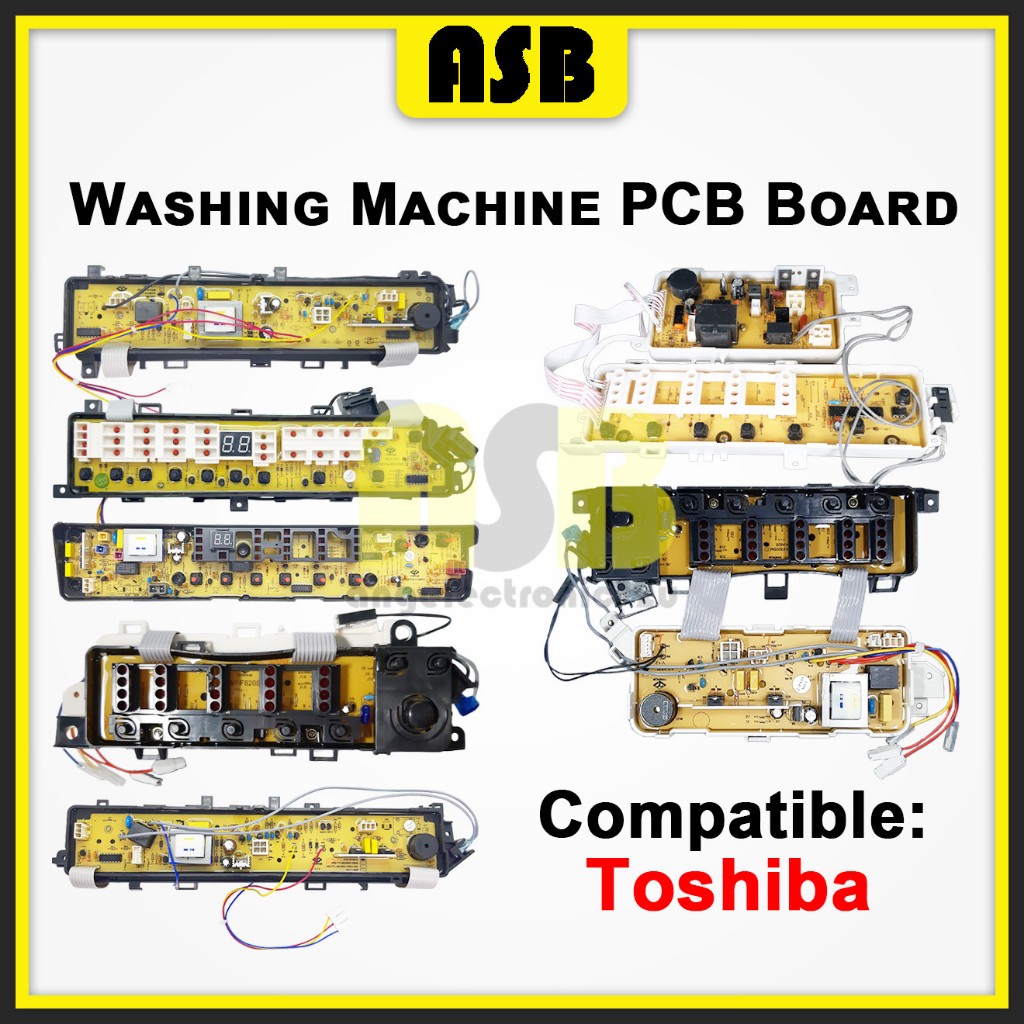 (1pc) ( Compatible : TOSHIBA ) Washing Machine PCB Board / Papan Litar ...