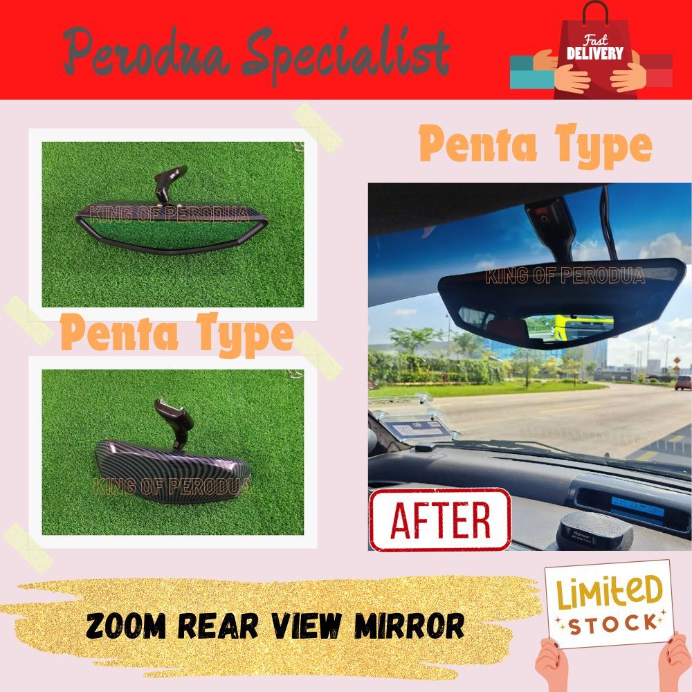 Zoom Penta Rear View Mirror Zoom Monaco Rear View Mirror Carbon Look ...