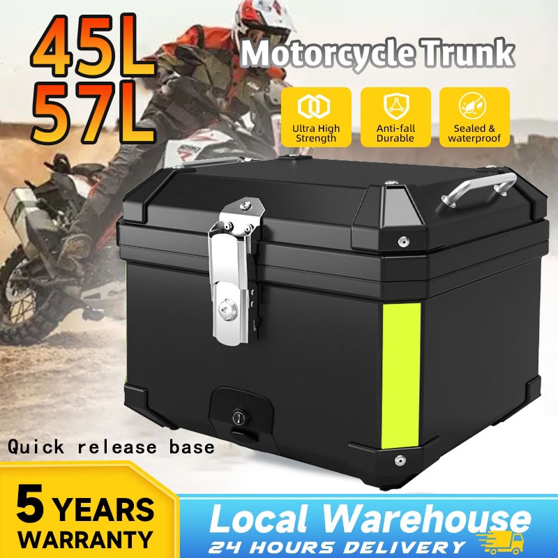 [Large capacity] 57/45L motorcycle top box motor with base + aluminum ...