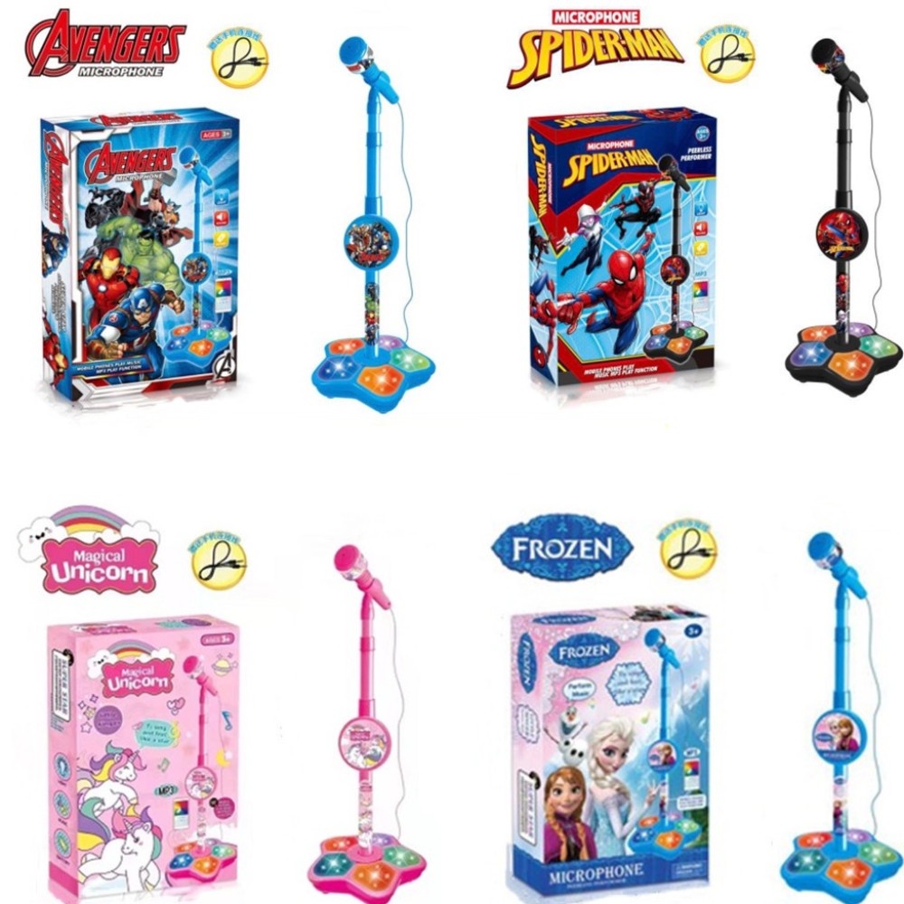 Carton Design Microphone Stand with Light Karaoke Toys for Girl and Boy ...