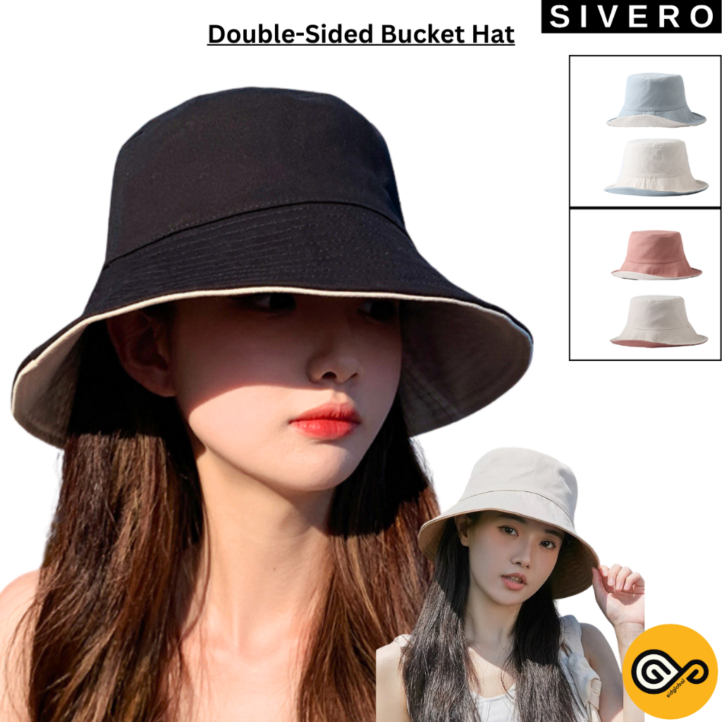 Bucket Hat Double Sided Adjustable Brim Fisherman Hat Outdoor Summer ...