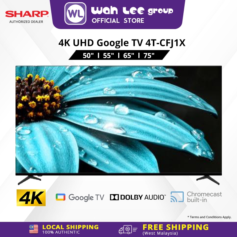 Sharp 50” 55” Inch 4K UHD 4TC55FJ1X 4TC55FJ1X LED TV WAH LEE STORE ...