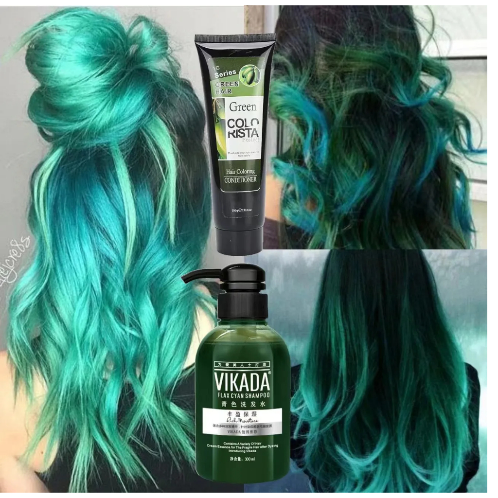 300ml VIKADA GREEN shampoo COLOUR / conditioner (shampoo / conditioner ...