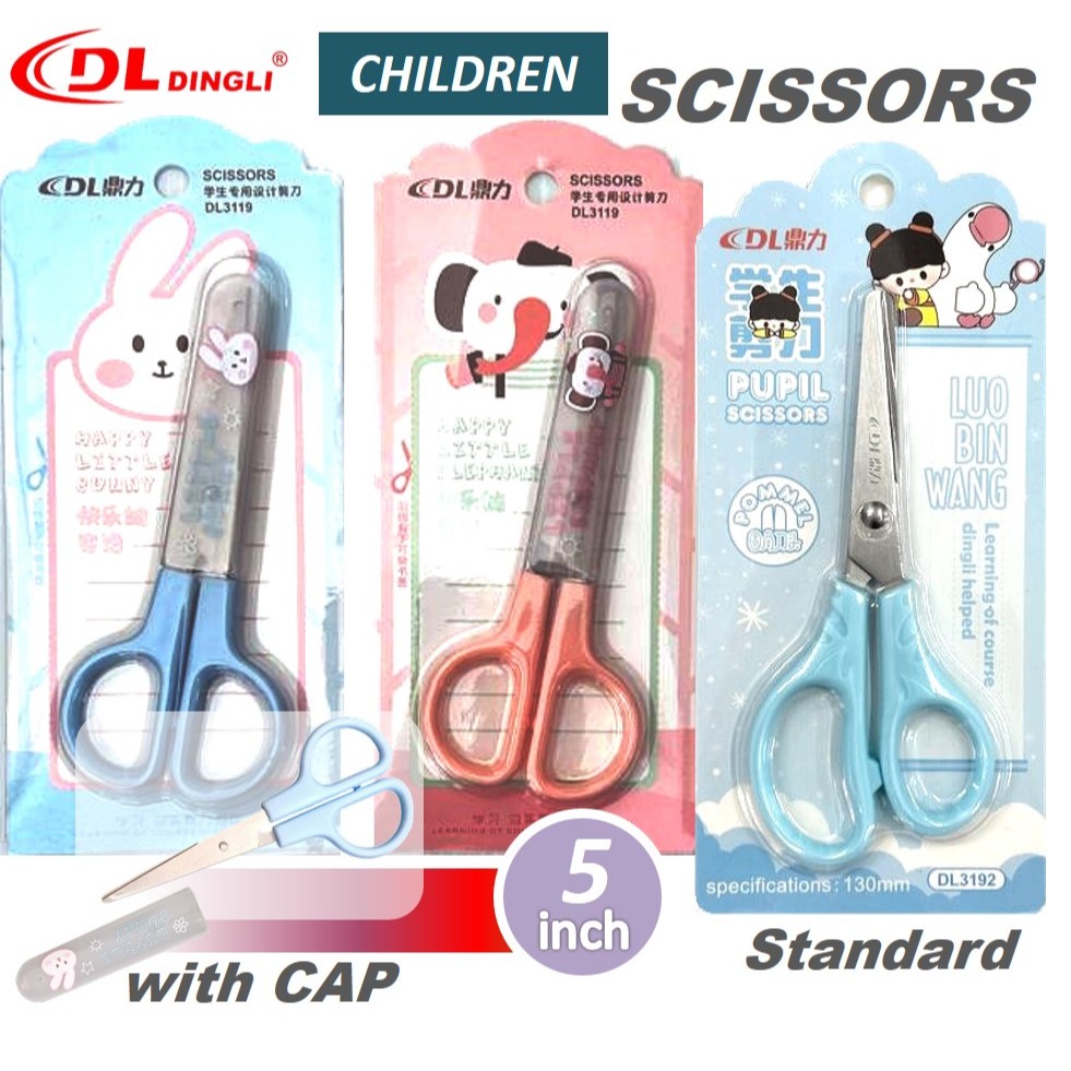 Dingli Junior Scissors for School Kids Children Student Safety Scissors ...