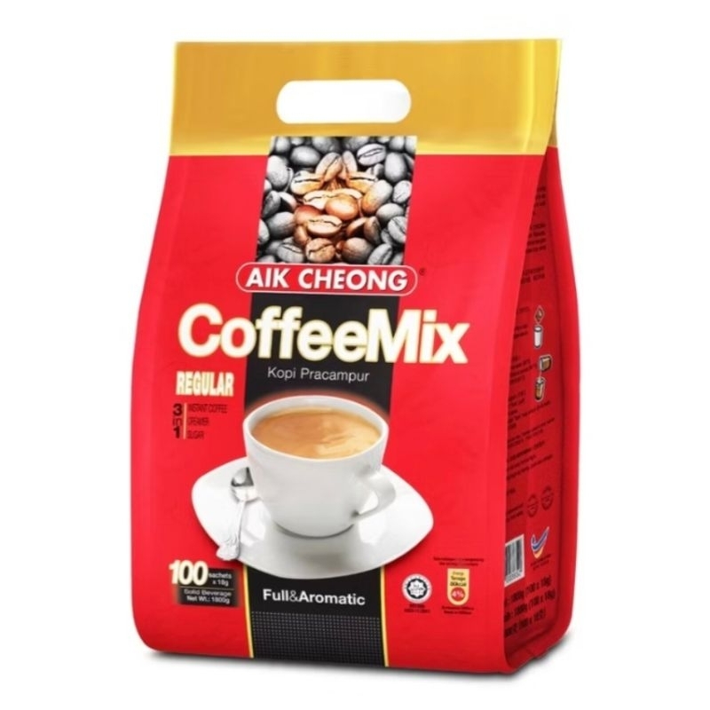 AIK CHEONG 3 IN 1 COFFEE MIX REGULAR 1.8kg (18g x 100s) | Shopee Malaysia